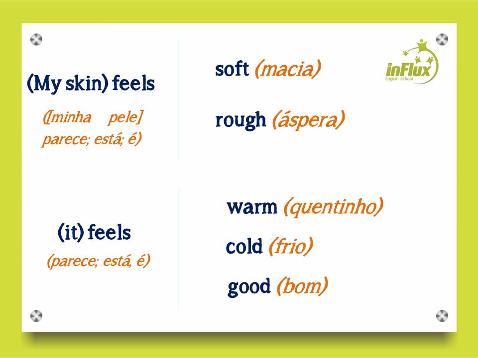 Os Cinco Sentidos em inglês - Tato - inFlux