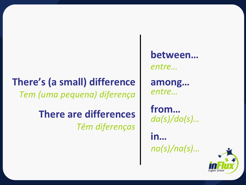 Collocations com a palavra "difference" em inglês - inFlux