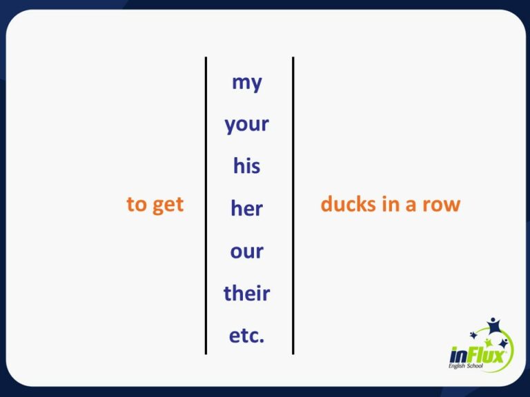 O que significa "get your ducks in a row" em inglês? - inFlux